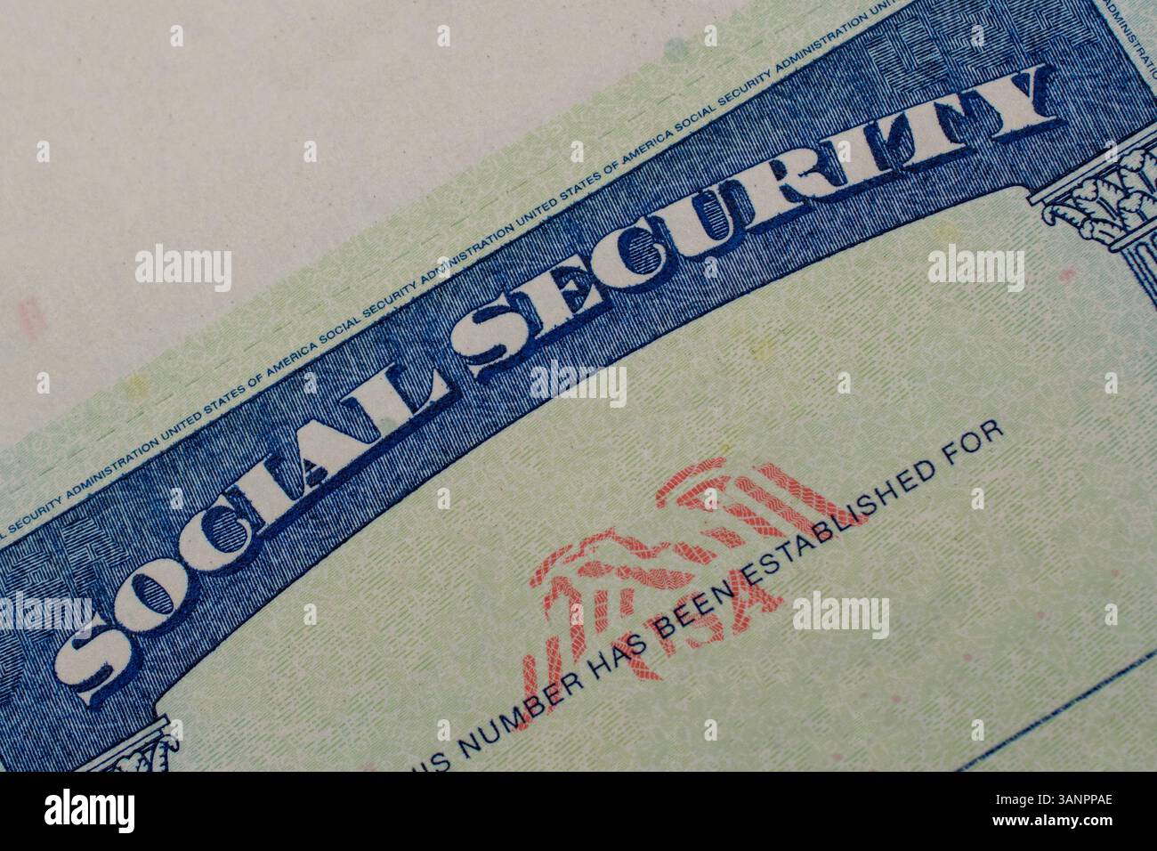 USA Social security number cards Stock Photo - Alamy