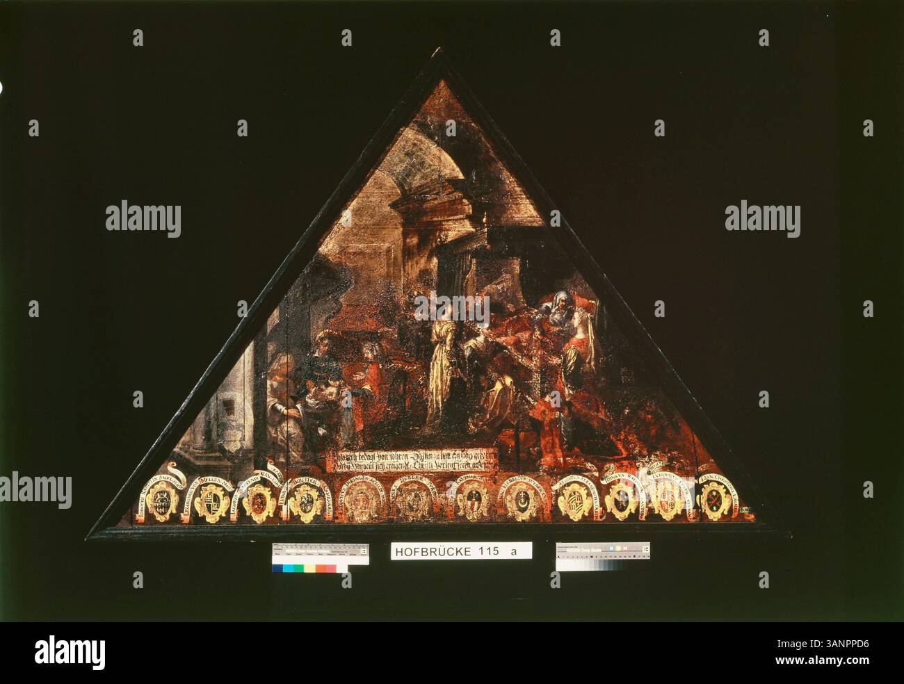 A depiction of the birth of John the Baptist, focusing on the ...
