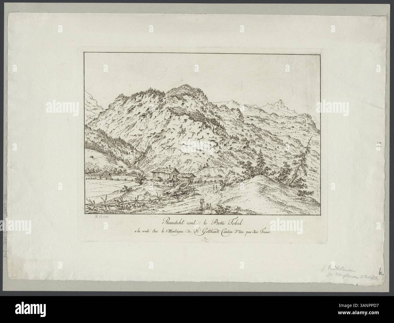 This etching shows the scene of Reinacht against Boki Tobel, located ...