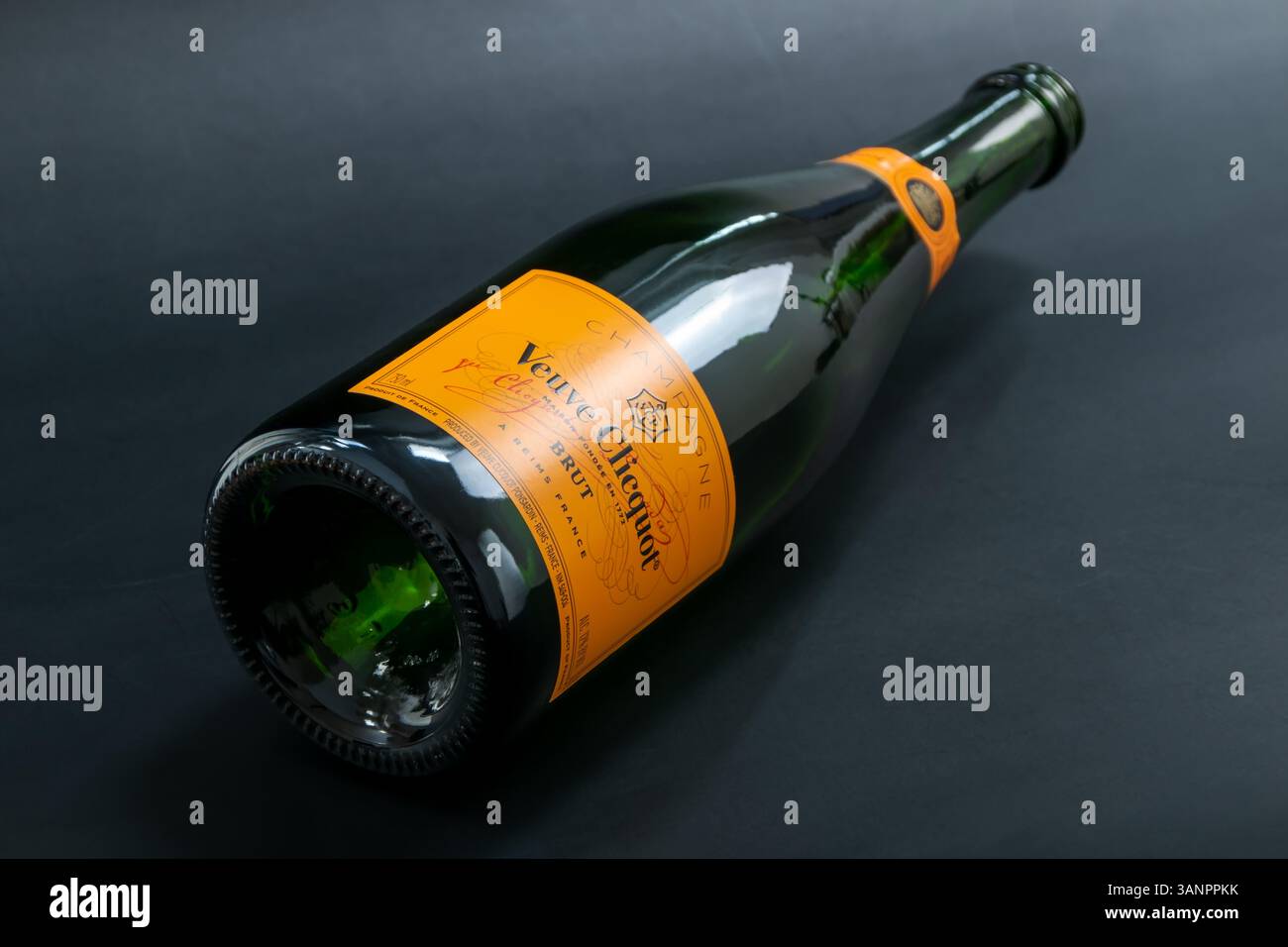 High end champagne brand minimal background Stock Photo - Alamy