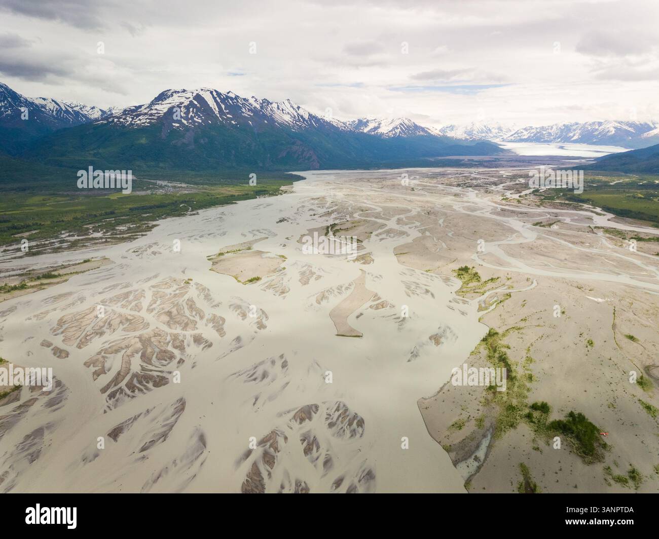 Aerial view knik river mountain hi-res stock photography and images - Alamy