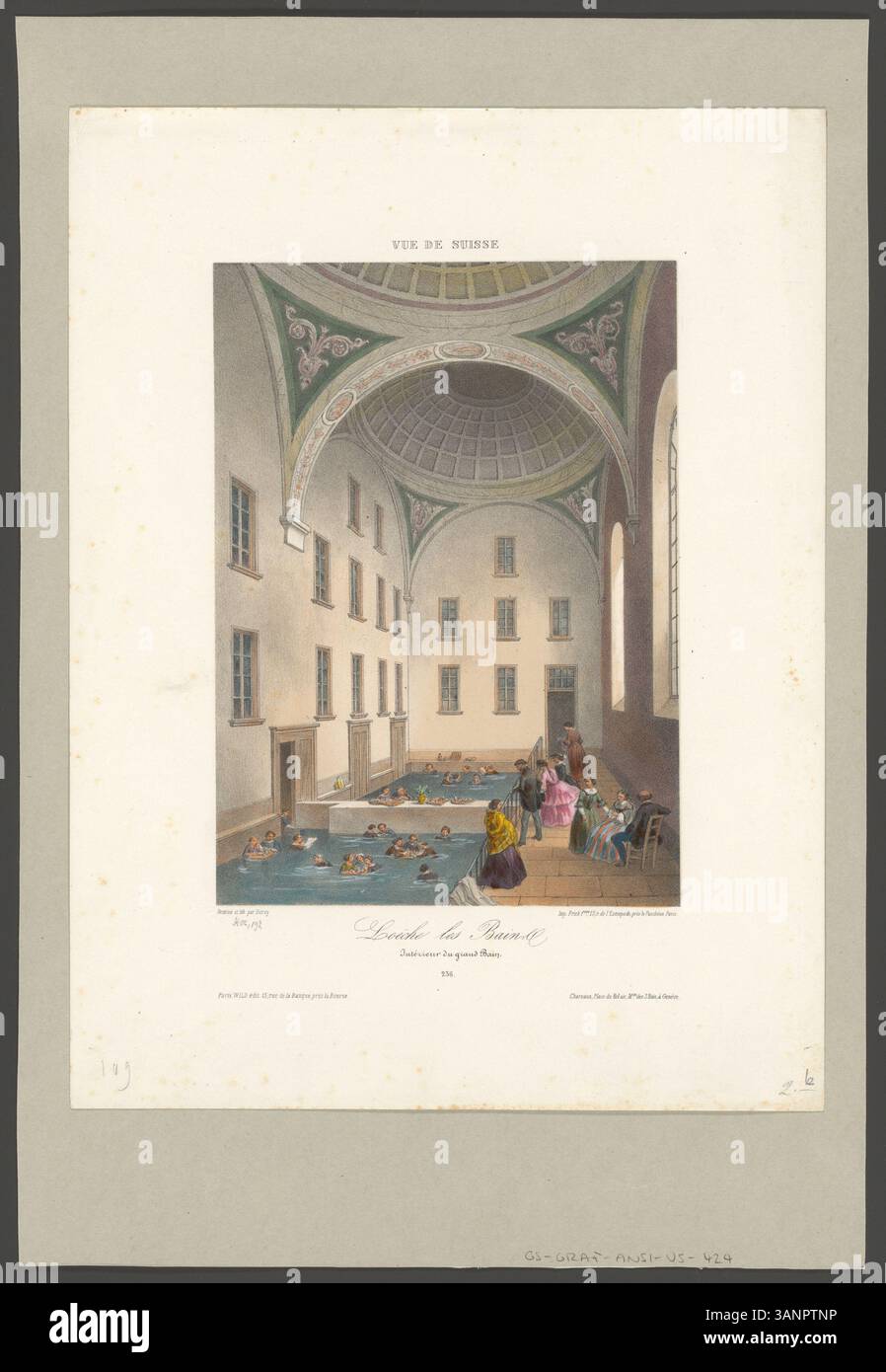 This lithograph titled 'Vue de Suisse' by Isidore Laurent Deroy ...
