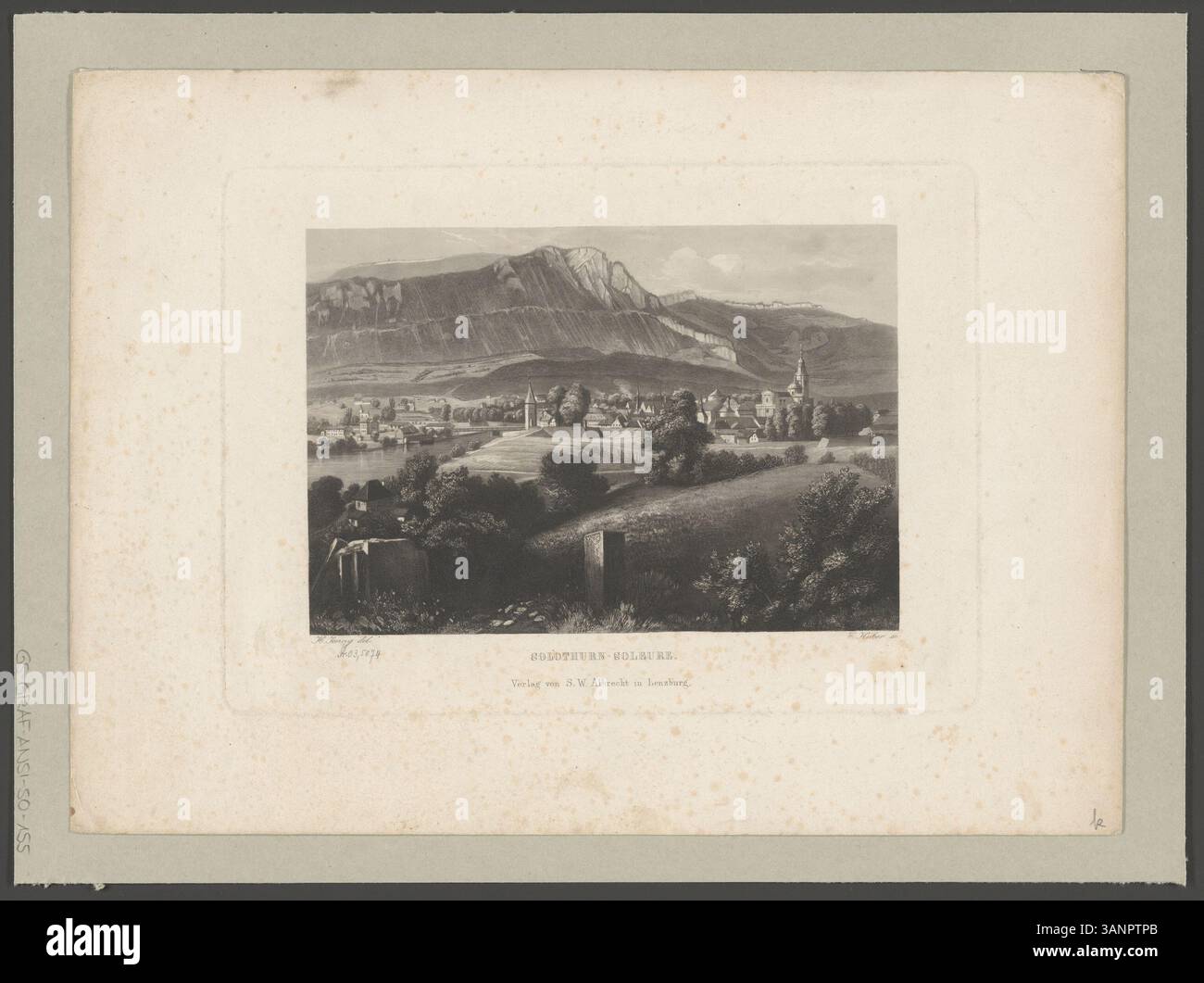 A 19th-century aquatint and etching print by Heinrich Jenny and Kaspar ...