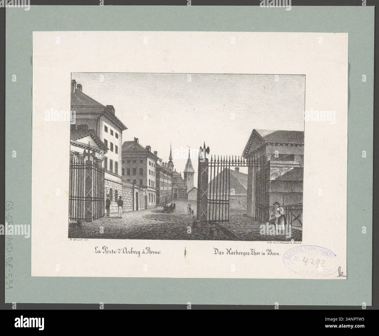 This 19th-century lithograph by B. Wuest and Jakob Schmid depicts the ...