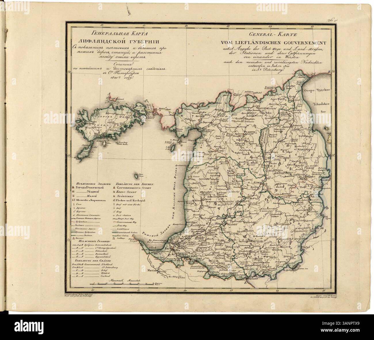 This 1820 map of Livland Province is part of a geographical atlas of ...