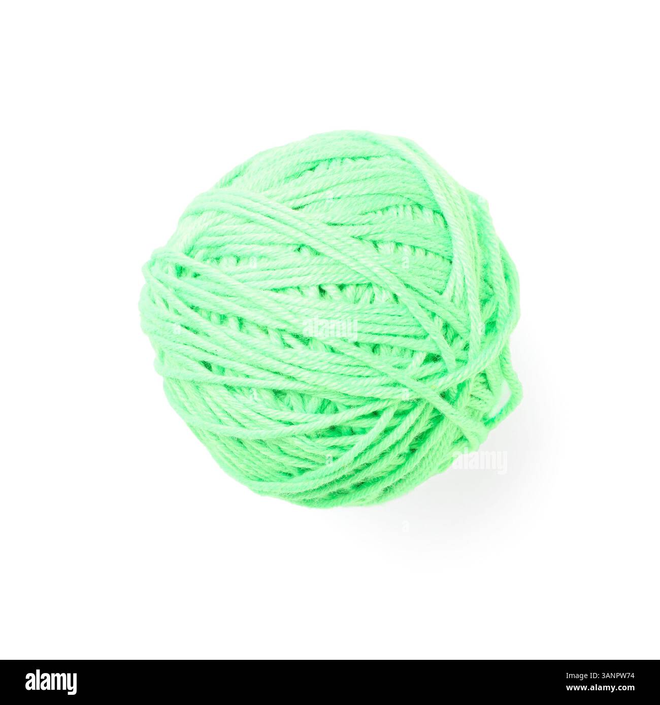 Green woolen skein on hi-res stock photography and images - Alamy
