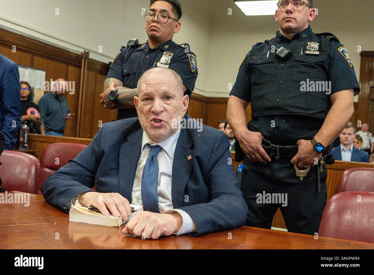 Former film producer Harvey Weinstein appears in court for his retrial at Manhattan Criminal ...