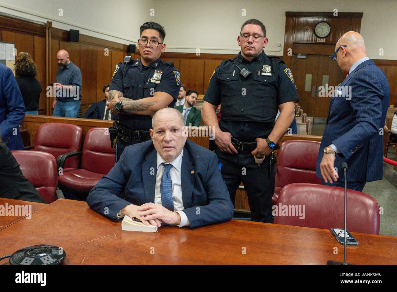 Former film producer Harvey Weinstein appears in court for his retrial ...