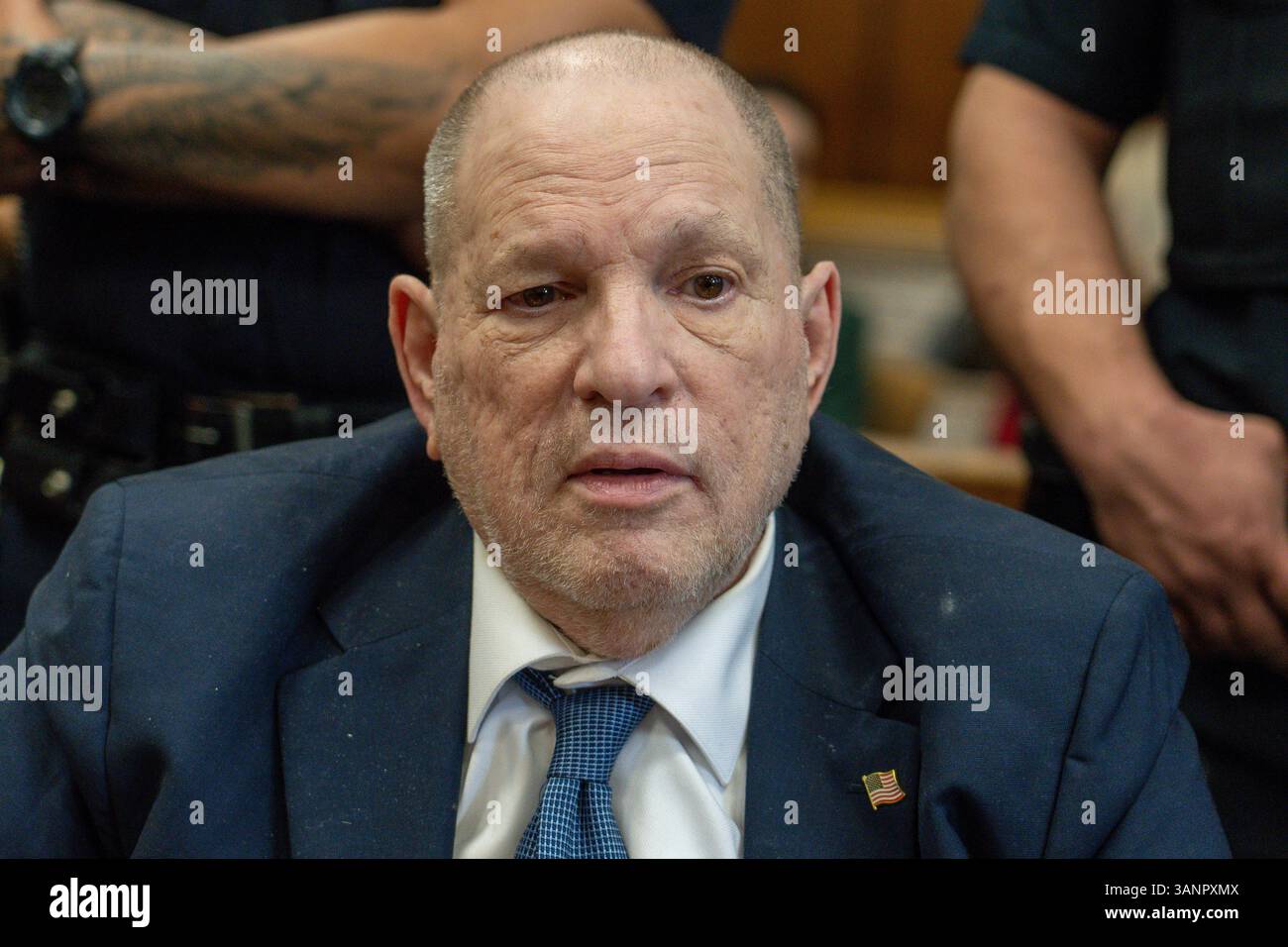 Former film producer Harvey Weinstein appears in court for his retrial ...