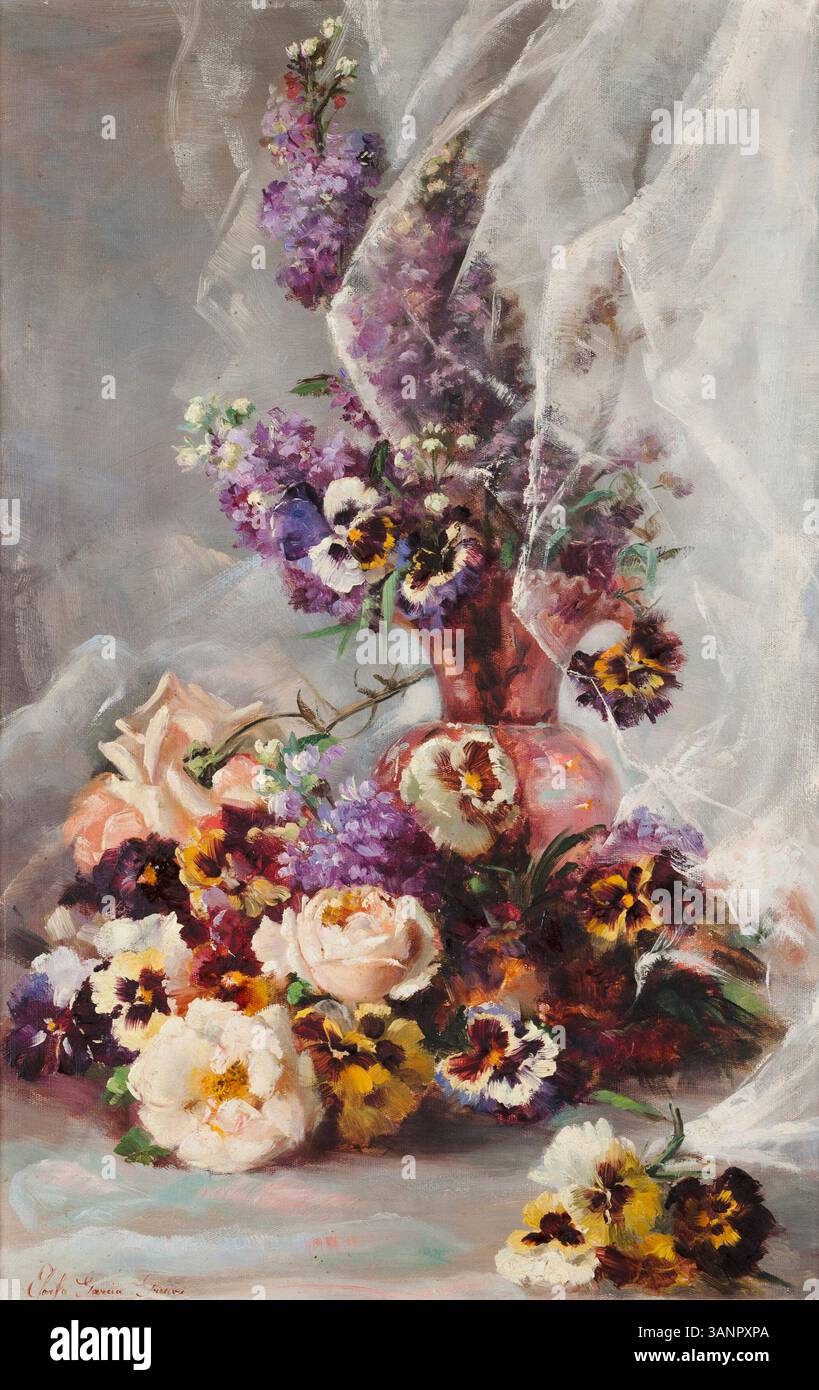 Josefa Garcia Greno's 19th-century *Still-life* painting portrays a ...