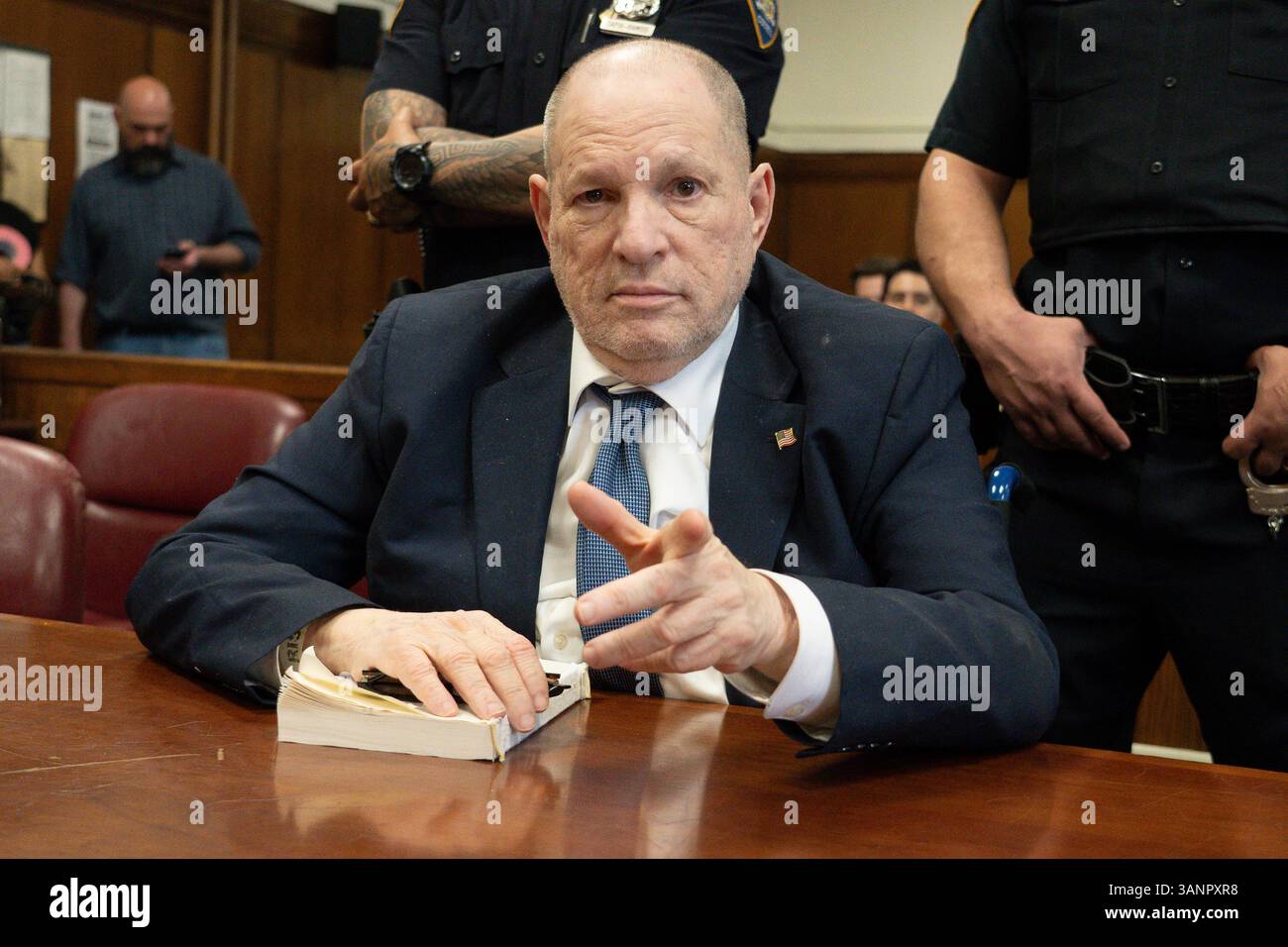 Former film producer Harvey Weinstein appears in court for his retrial ...