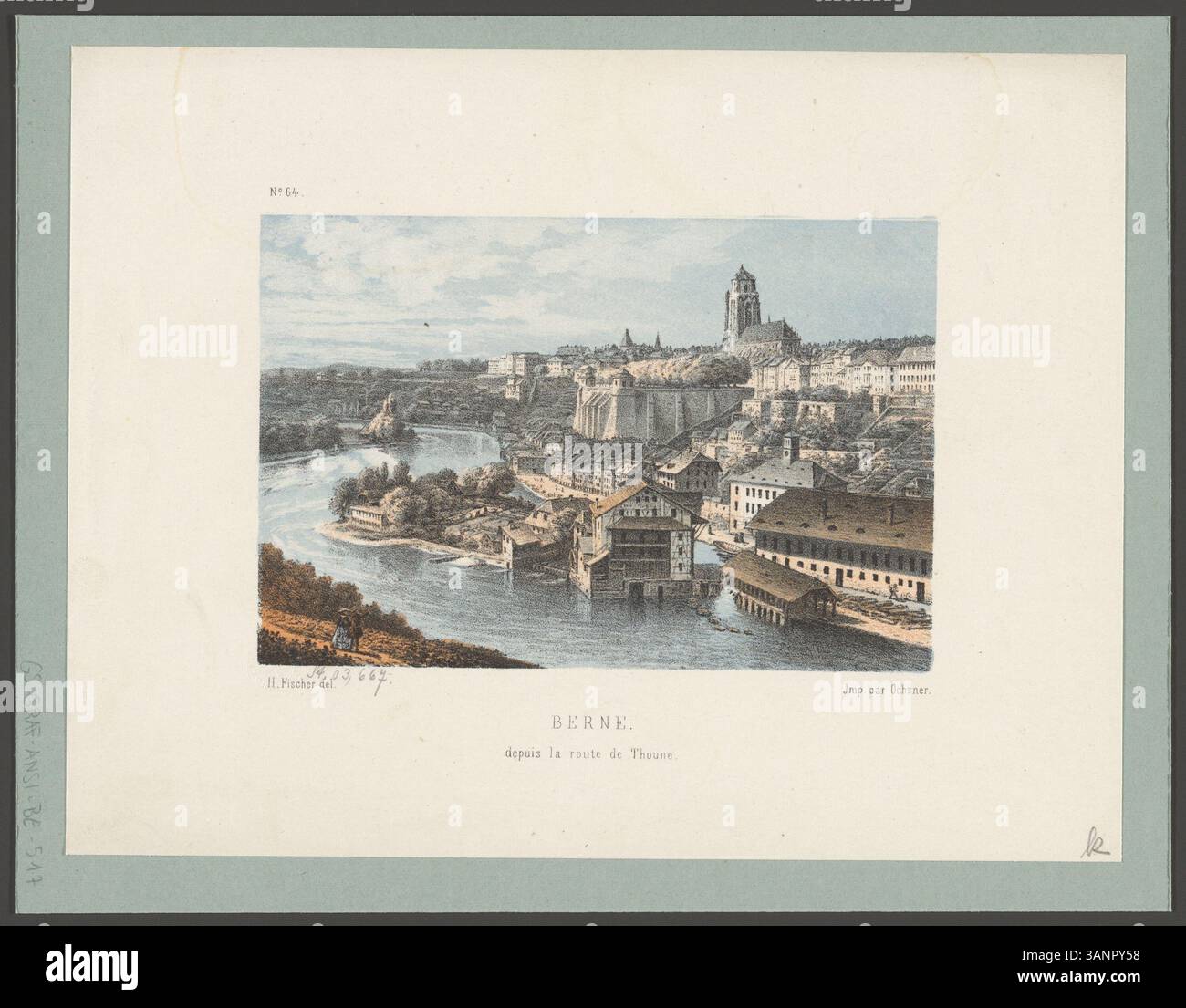 This lithograph, created by Heinrich Fischer and Johann Caspar Ochsner ...