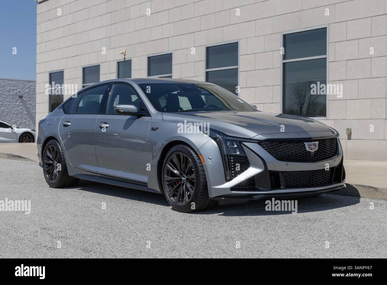 Fishers - April 12, 2025: Cadillac CT5 V-Series Blackwing display. Cadillac offers the CT5 ...