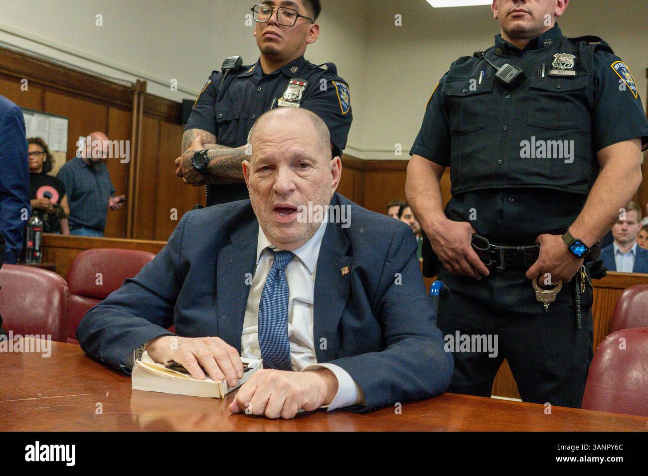 Former film producer Harvey Weinstein appears in court for his retrial ...