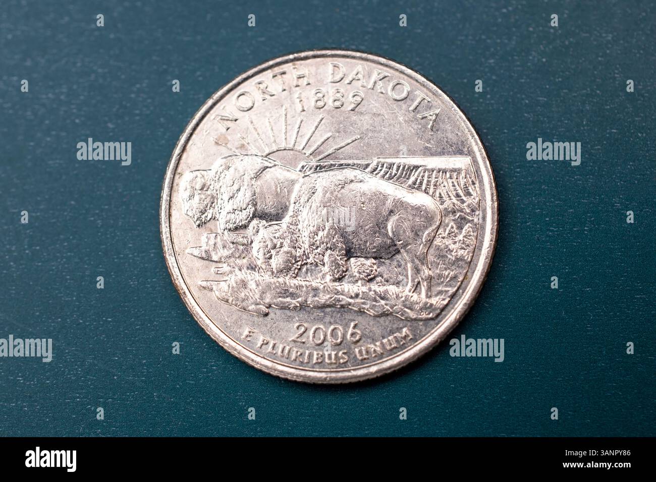 american coinage quarter dollar shiny silver coin money Stock Photo - Alamy