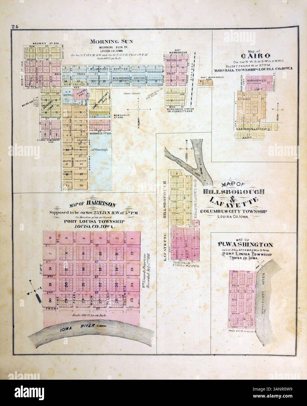 This map, created by Alfred Theodore Andreas in 1874, shows several ...