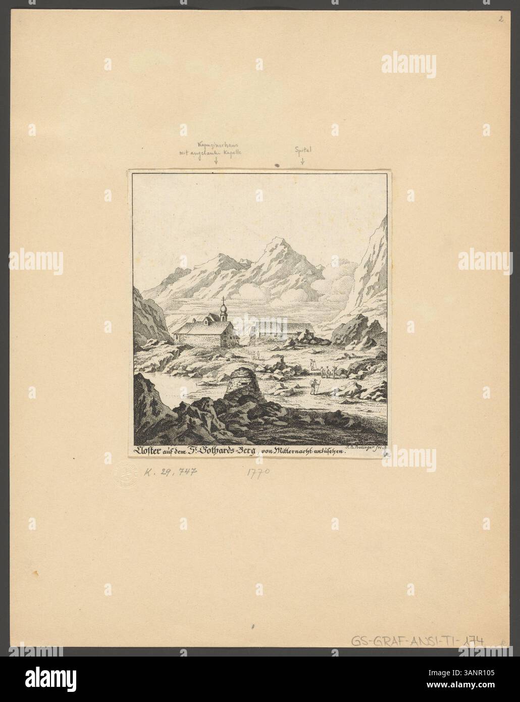 This print by Johann Balthasar Bullinger from around 1770 depicts the ...