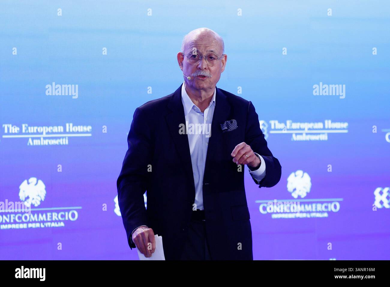 Roma, Italia. 15th Apr, 2025. Jeremy Rifkin presidente di Foundation on ...