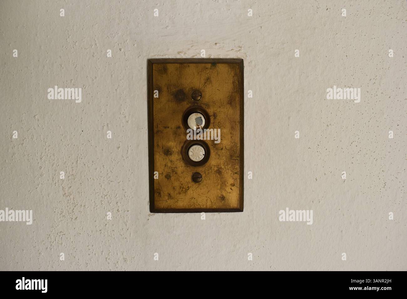 Vintage elevator call buttons Stock Photo - Alamy