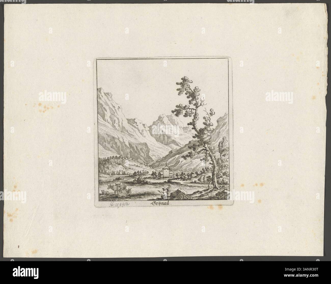 Etching print by Johann Balthasar Bullinger from circa 1770 to 1775 ...