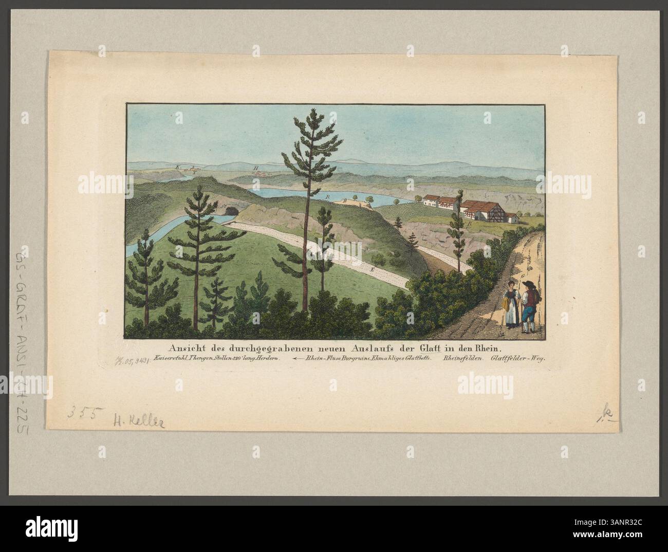 This etching from circa 1831 showcases the newly dug Glatt river outlet ...