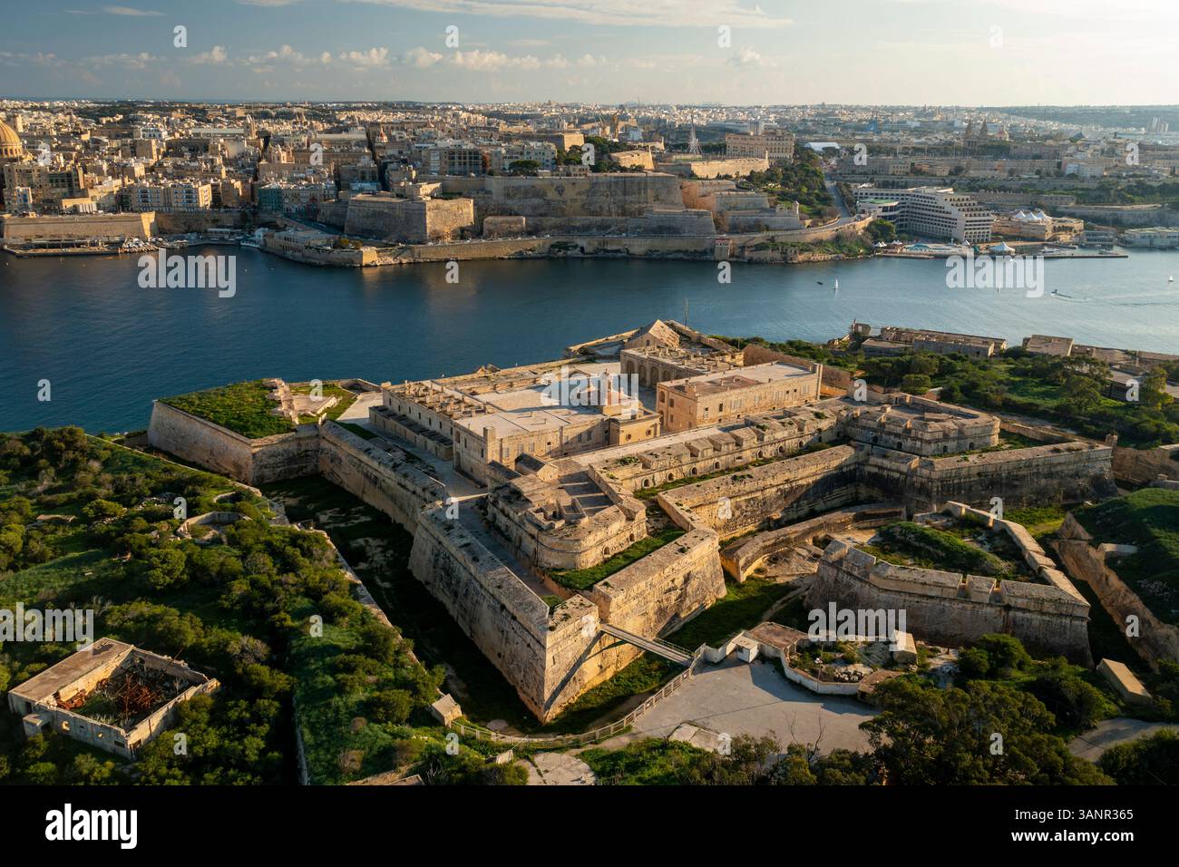 Aerial view of Fort Manoel on Manoel Island, Gzira, Malta Stock Photo ...