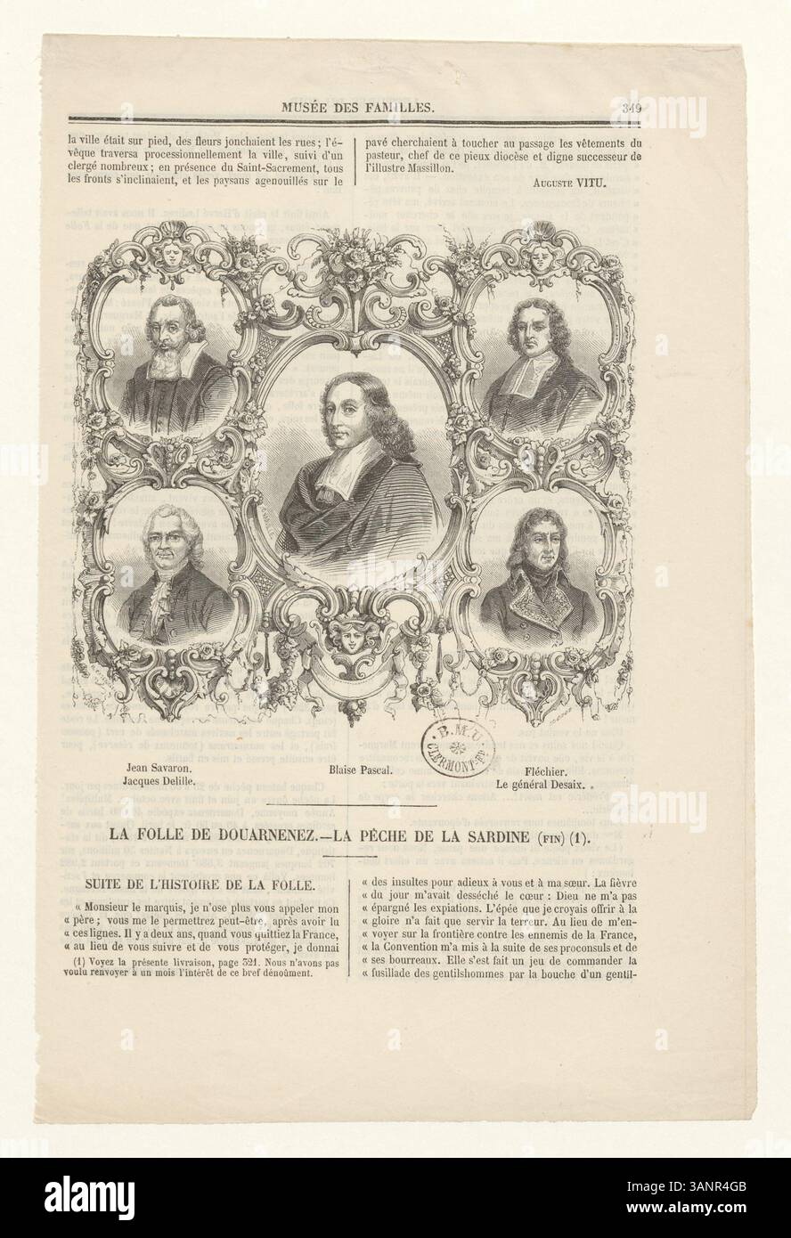 This wood engraving print from the Boyer collection features notable ...