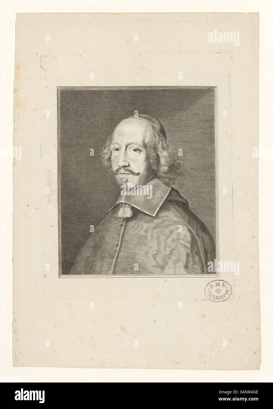 Intaglio print from the Boyer collection depicting Cardinal Jules ...
