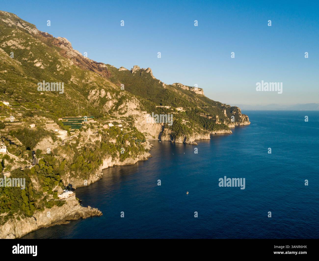 Aerial view of the Amalfi coast with cliffs, Italy Stock Photo - Alamy