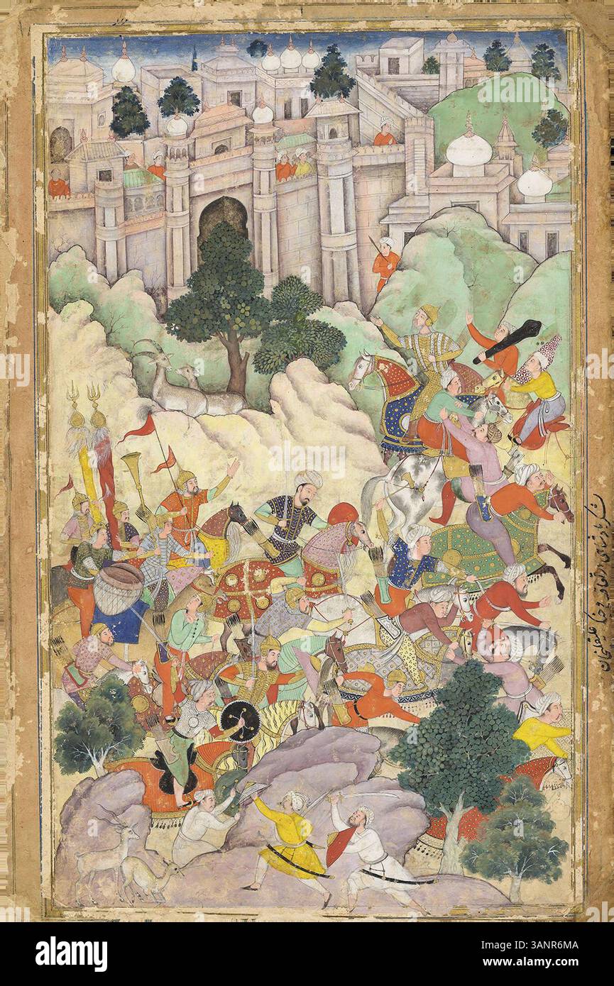This 1600 painting depicts Akbar's imperial army in pursuit of Ali Quli ...
