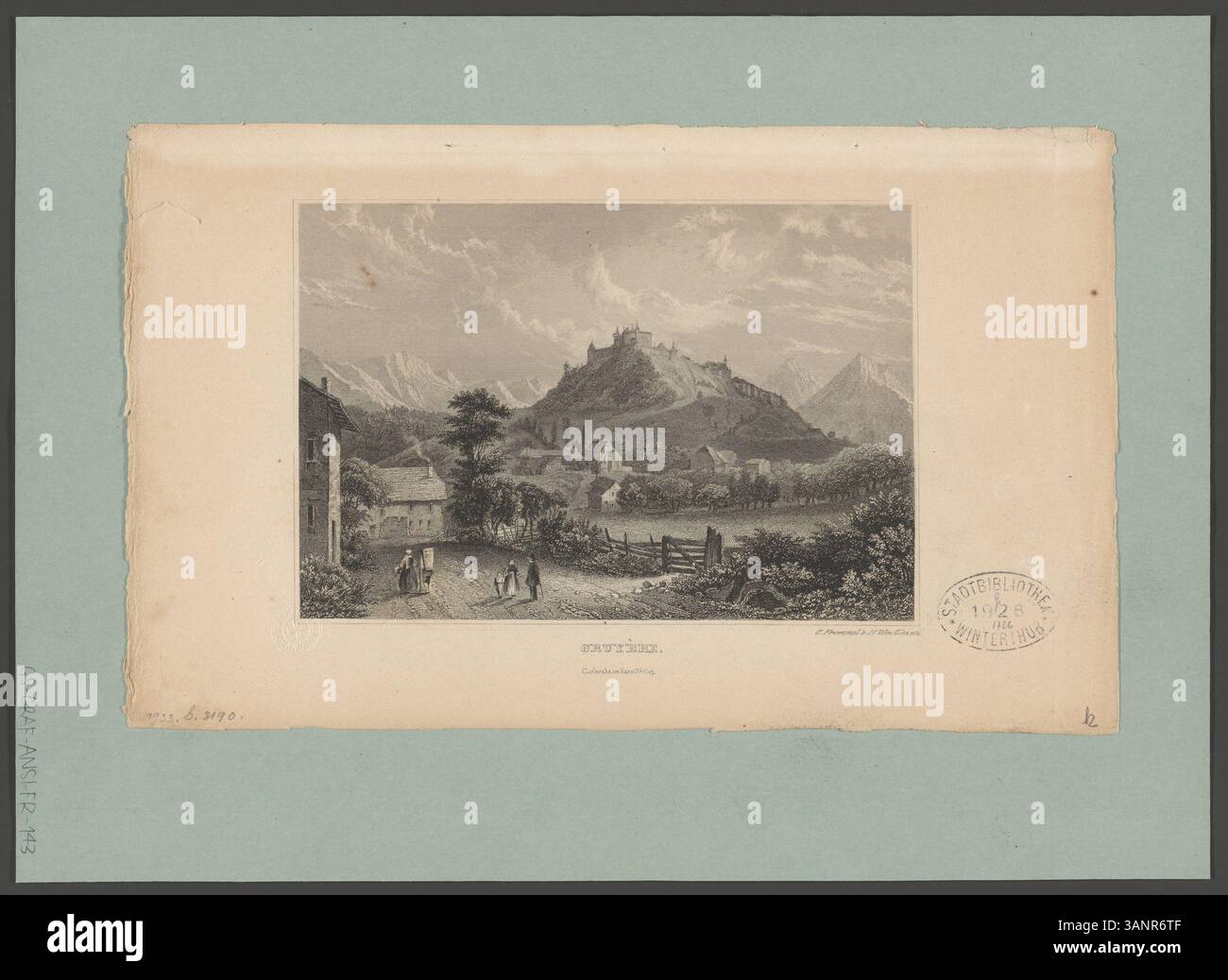 This 1838 steel engraving, created by Gustav Adolph Müller and etched ...