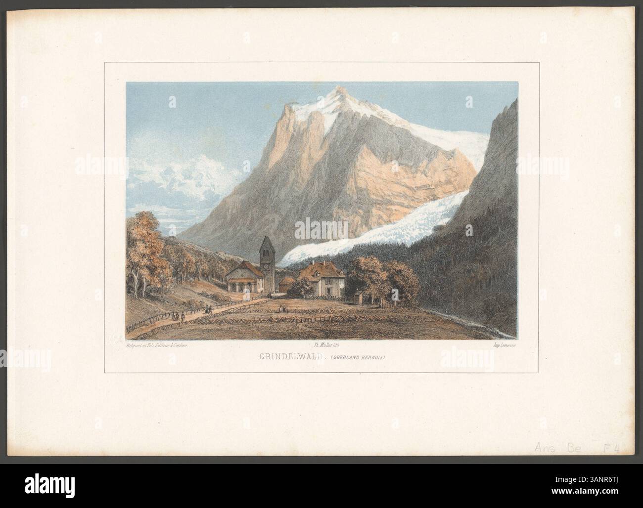 Lithograph by Théodore Muller from the 19th century depicting ...