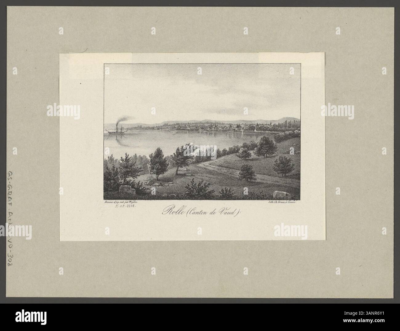 Lithograph print from the 19th century by Daniel Wegelin and Charles ...