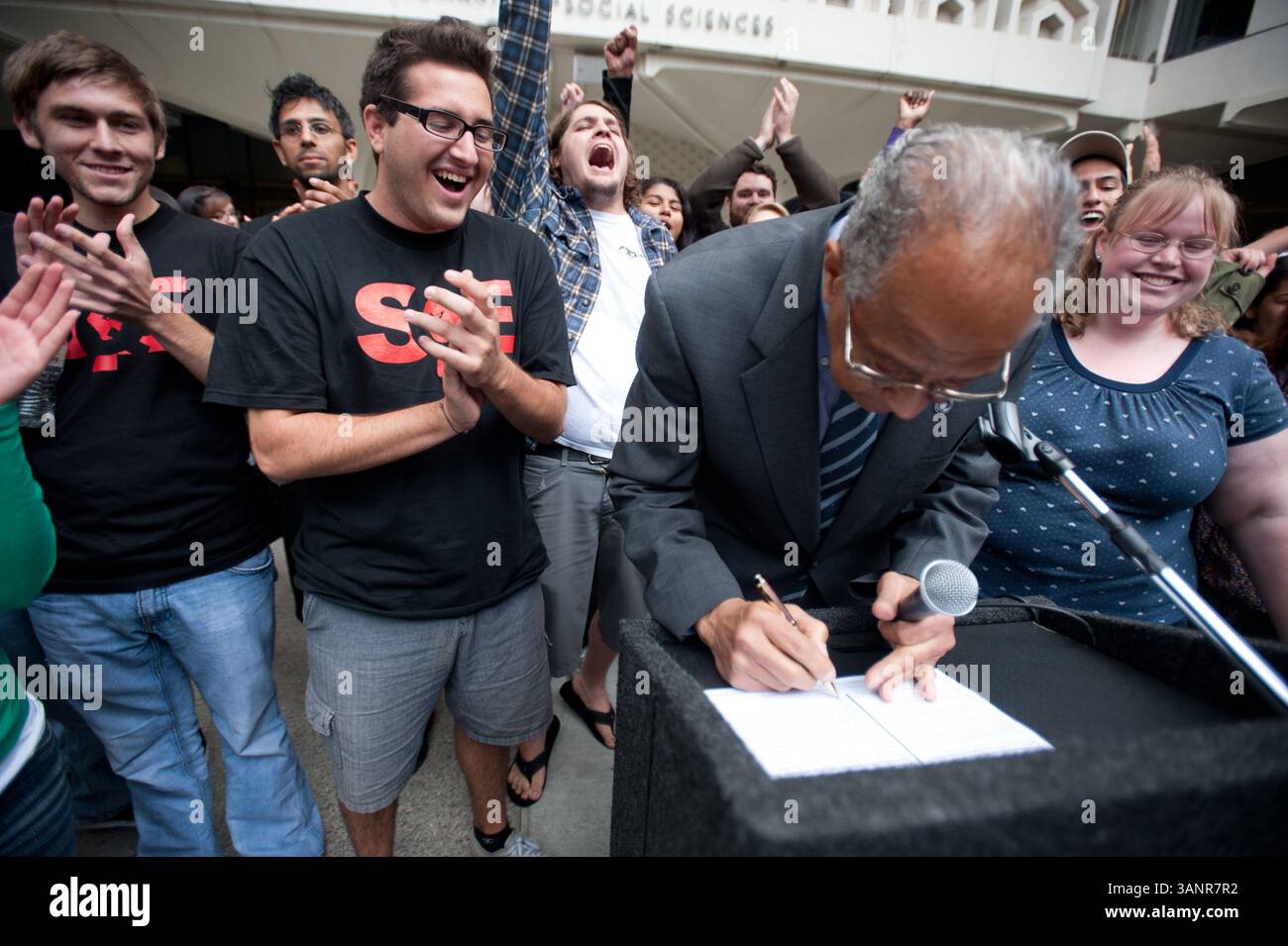 California State University of Fullerton President MILTON GORDON speaks ...