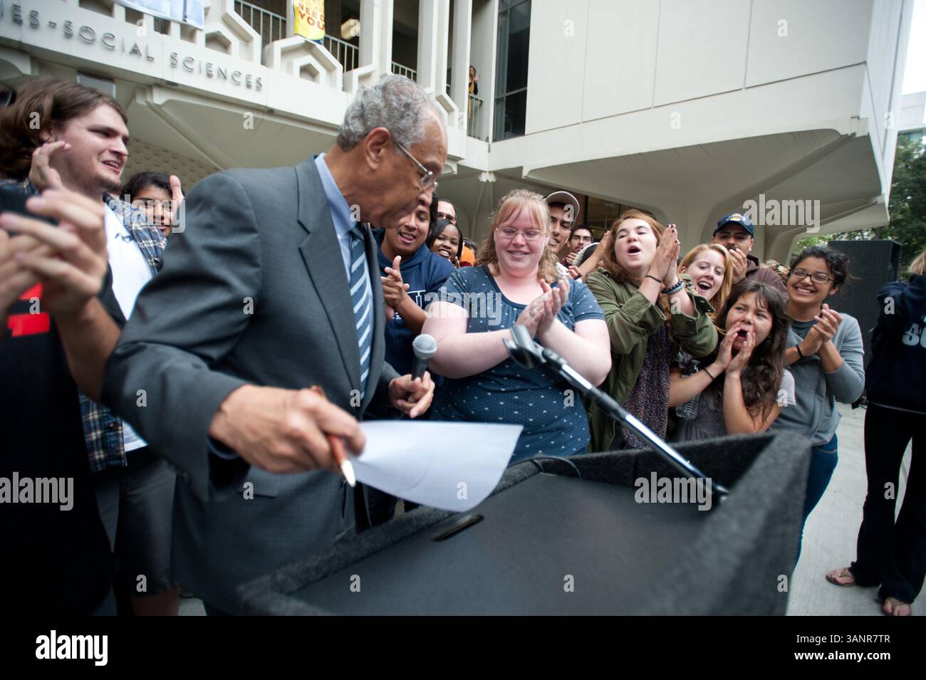 California State University of Fullerton President MILTON GORDON speaks ...