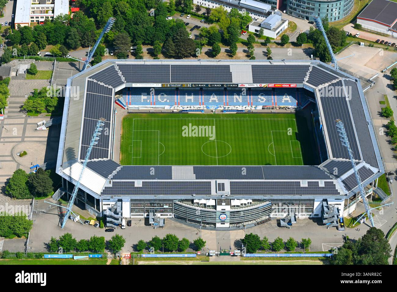 Rostock, Deutschland - 21 May 2024: Aerial view of Ostseestadion ...