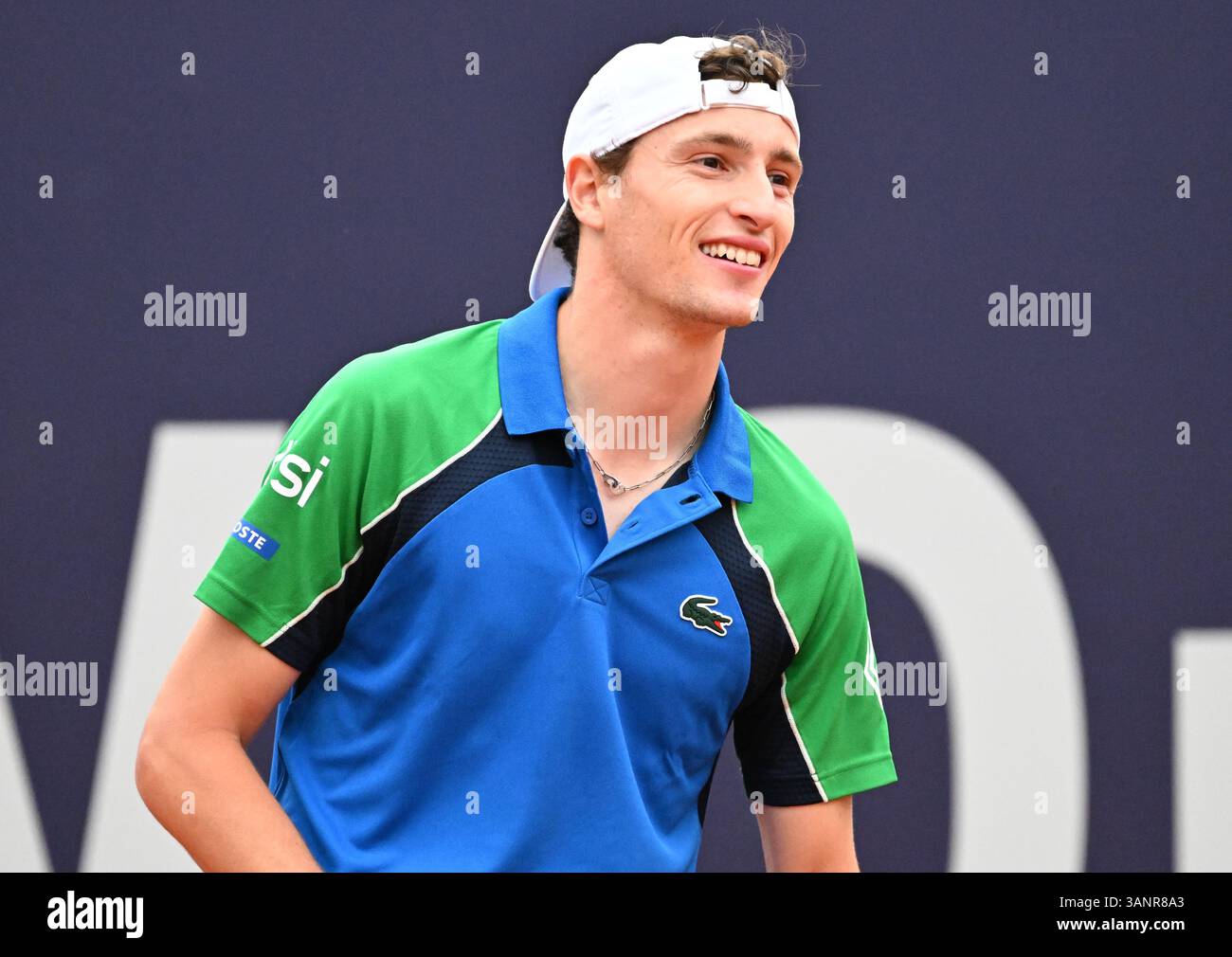 Munich, Germany. 15th Apr, 2025. Tennis, ATP Tour - Munich, Singles, Men, 1st round, Humbert ...