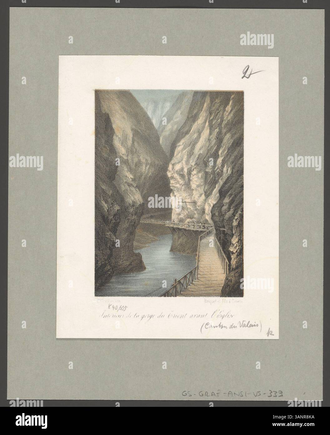 This lithograph by Ad. Cuvillier, produced between 1850 and 1860, shows ...