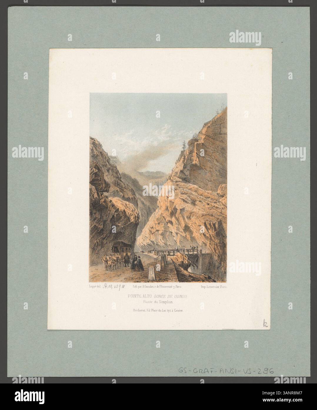 This lithograph by Gabriel Loppé and Alfred Guesdon, printed by ...