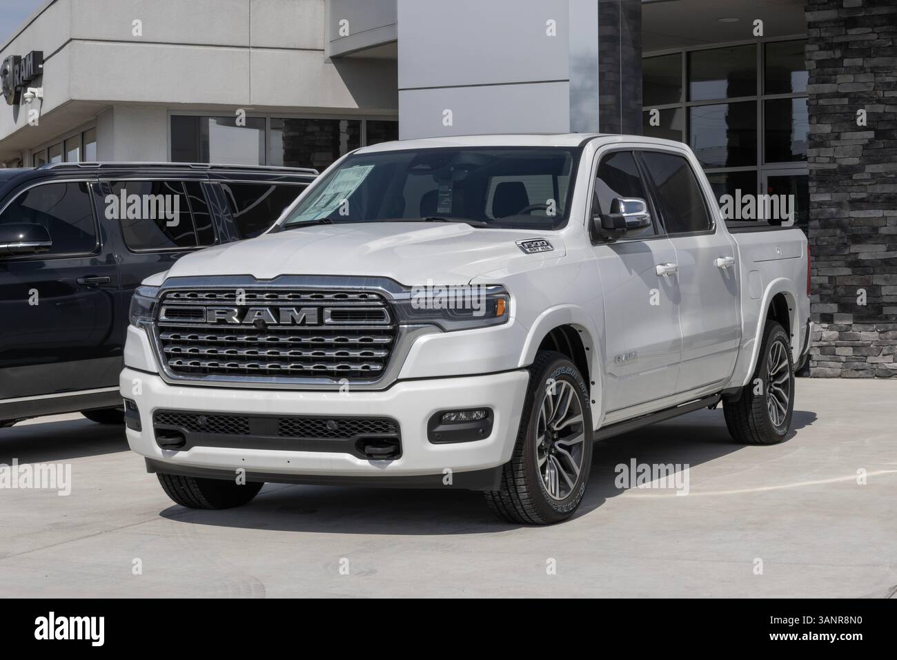 Kokomo - April 13, 2025: Ram 1500 Longhorn Crew Cab 4X4 at a dealership ...