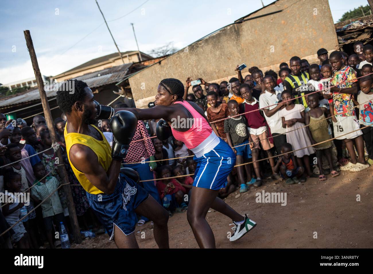 Rhino boxing club, Katanga slum, Kampala, Uganda, Africa Stock Photo ...