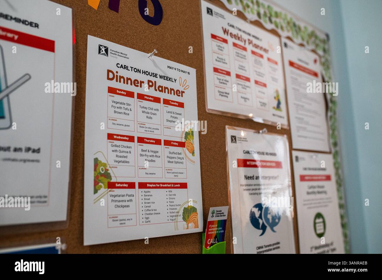 A tenants bulletin board is pictured at a media preview for Carlton ...