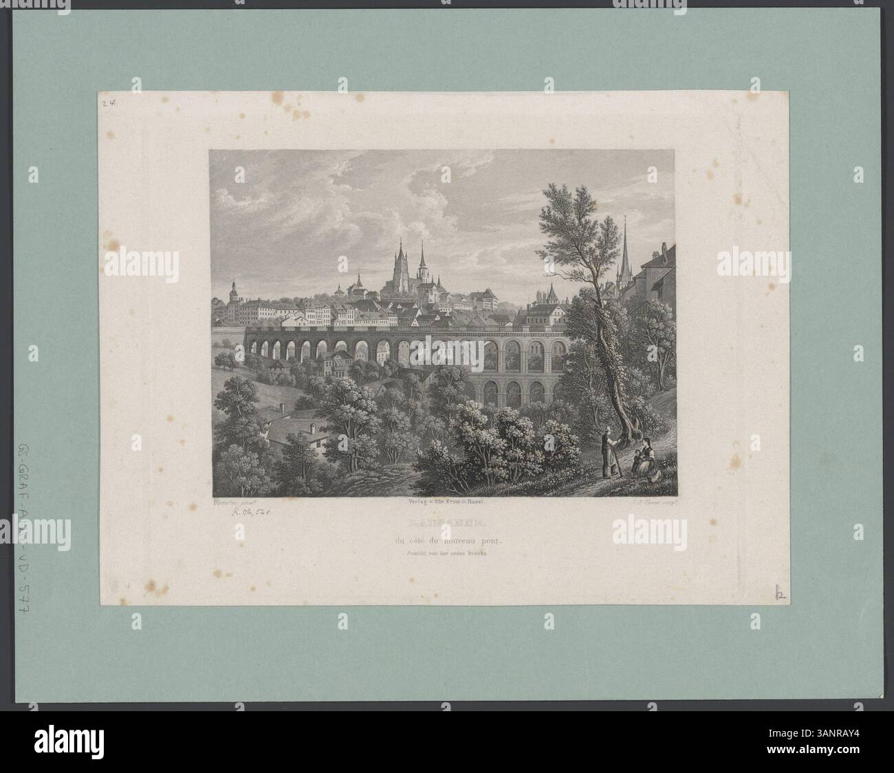 This print by Anton Winterlin, created between 1845 and 1855, shows ...