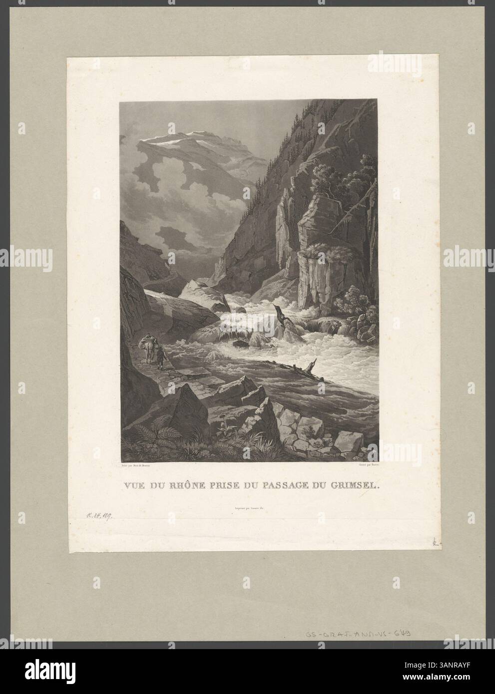 Maximilien de Meuron’s print from around 1825 depicts the Rhone River ...