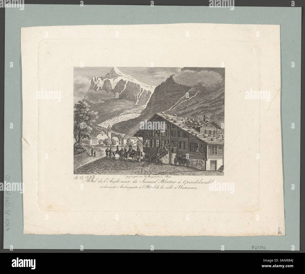 Etching print by Daniel David Burgdorfer from the 19th century ...