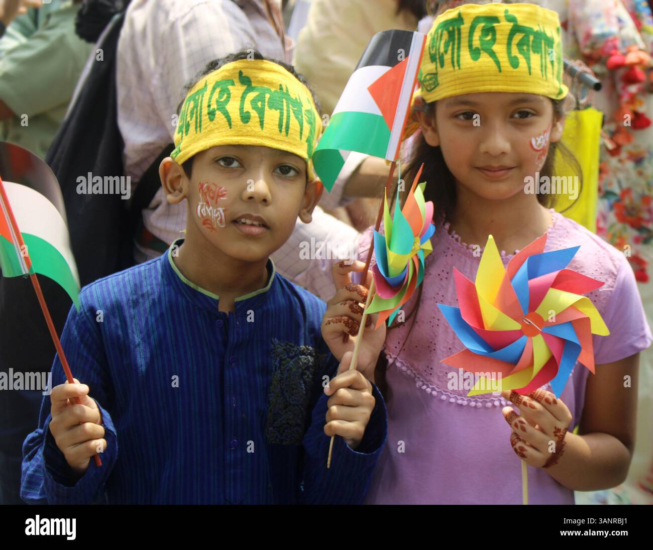 Dhaka, Bangladesh. 14th Apr, 2025. Borsho Boron Anondo Shobhajatra ...