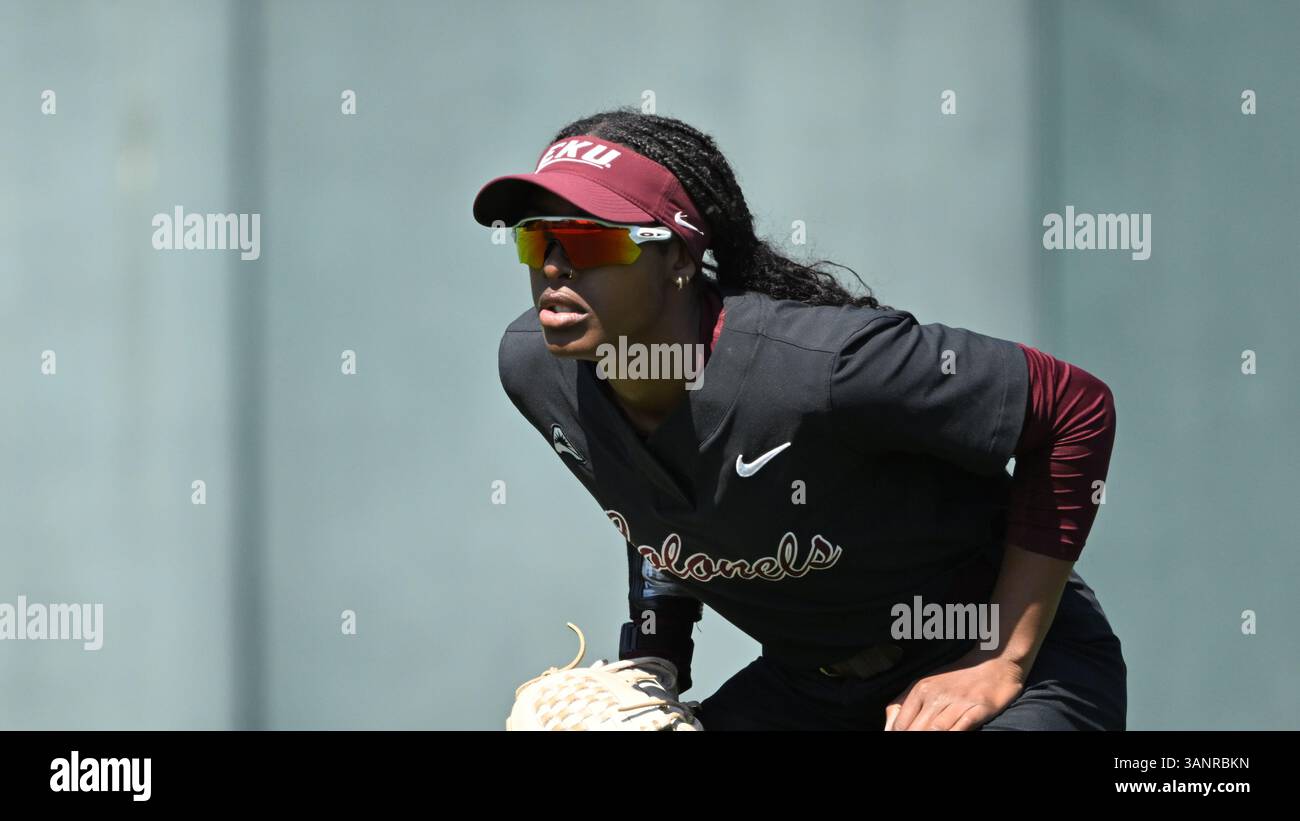 Eastern Kentucky's Jordan Smith (14) plays Lipscomb in an NCAA softball ...