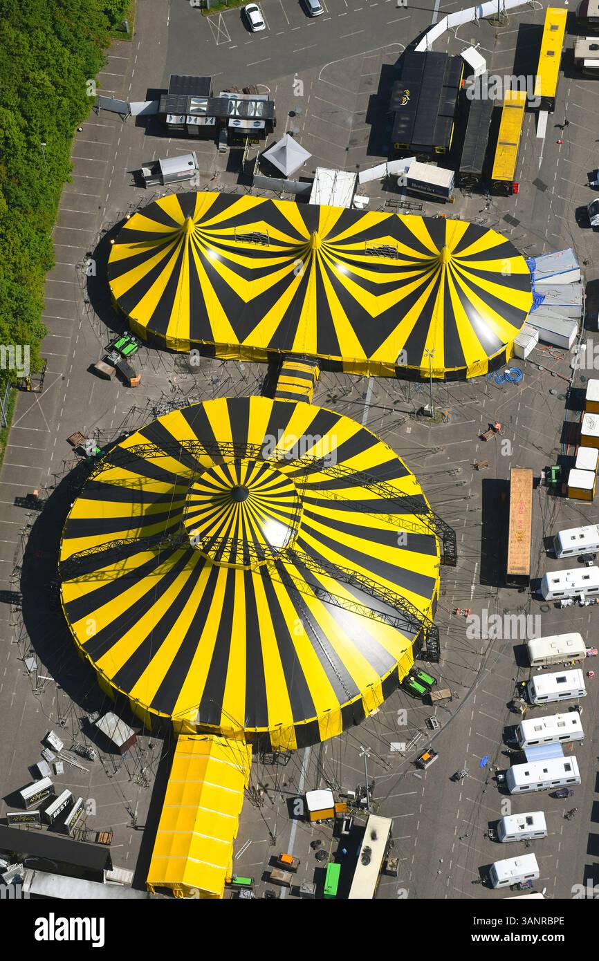 Aerial view colorful circus hi-res stock photography and images - Alamy