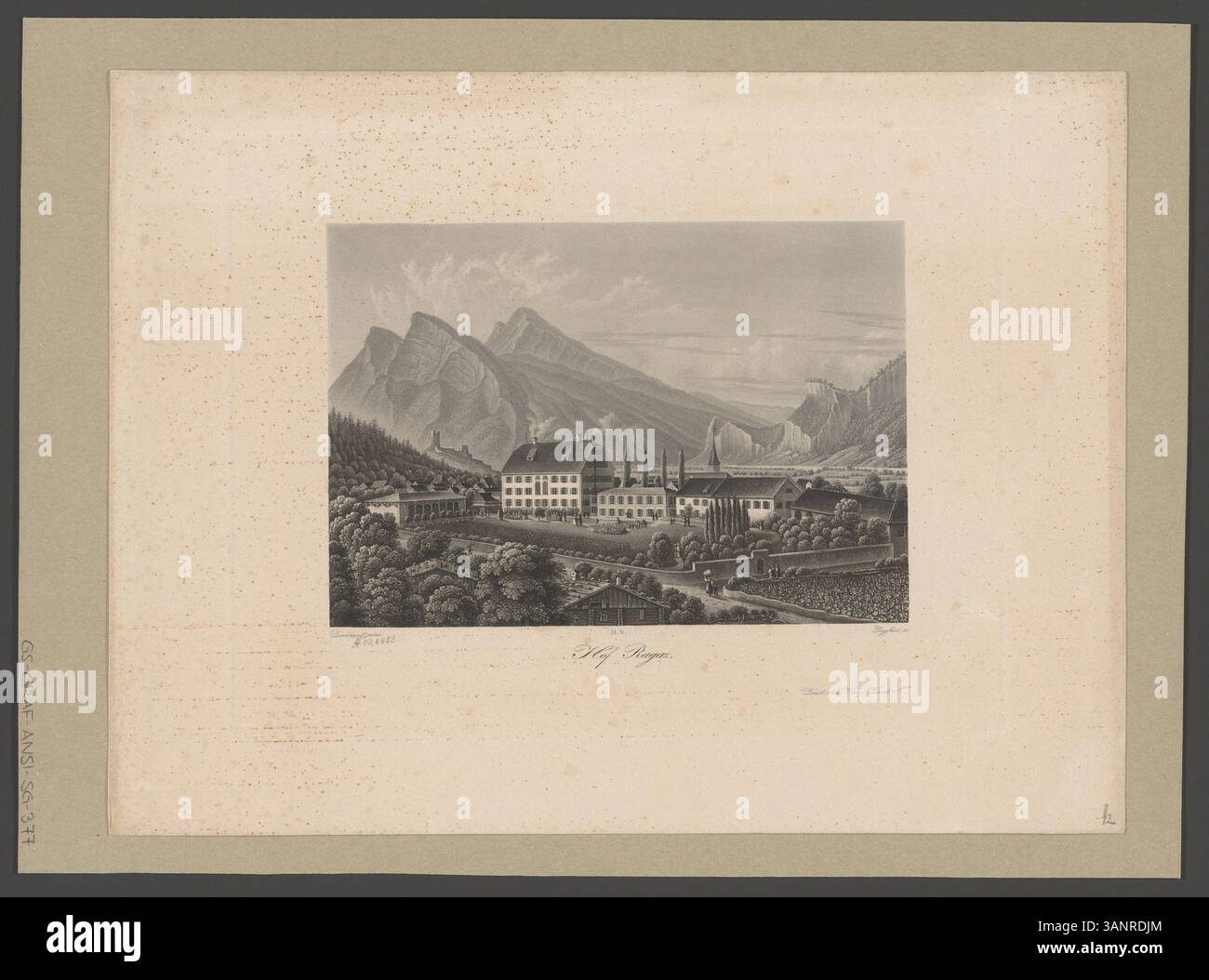 This aquatint print by Kaspar Burkhard and Heinrich Siegfried depicts ...