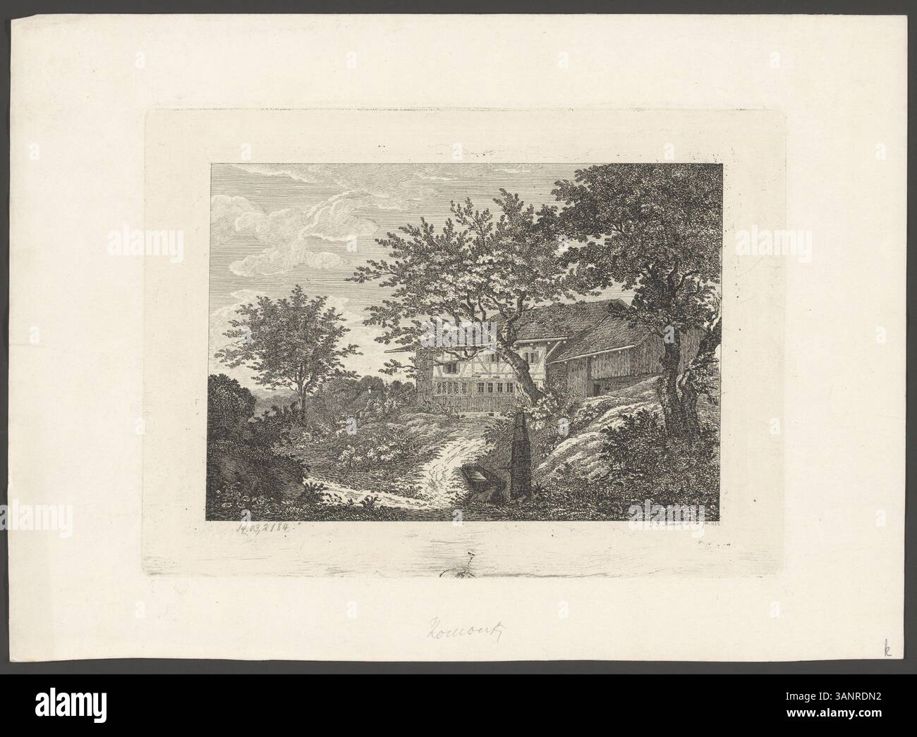 This etching by Johann Jakob Rietmann from 1832 shows a detailed view ...